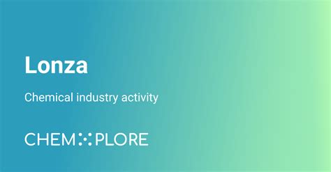 Lonza Chemical Industry News Chemxplore