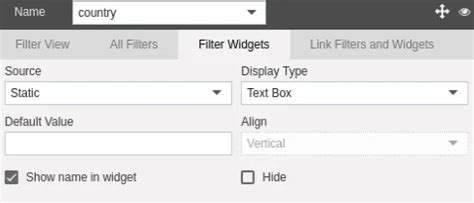 Filter Widget AIV