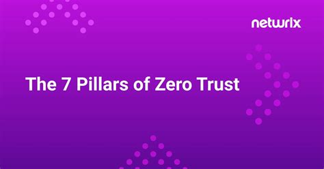 Peter Campbell On Linkedin The 7 Pillars Of Zero Trust Explained