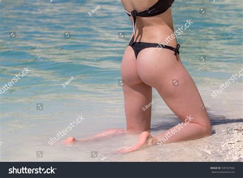 babe Sexy Woman Back Black Bikini ภาพสตอก 728187562 Shutterstock