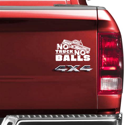 No Truck No Balls Diesel Funny Mud Jdm Offroad 4x4 Truck Vinyl Sticker