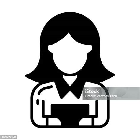 벡터의 비서 아이콘입니다 로고 고체에 대한 스톡 벡터 아트 및 기타 이미지 고체 벡터 보조원 Istock
