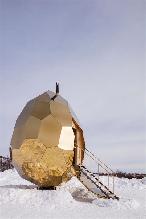 Egg Shaped Sauna Creates Escape For Residents Of Swedish Town Displaced By Mining