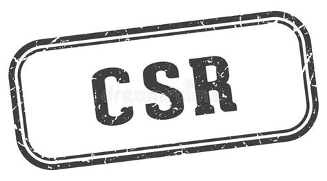 Csr Stamp Csr Rectangular Stamp On White Background Stock Vector Illustration Of Rectangular