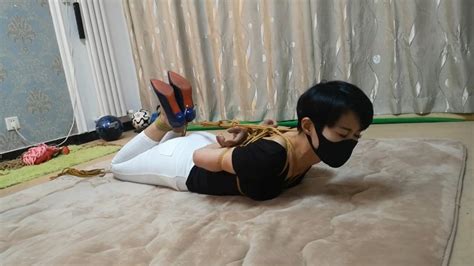 Short Hair Female Tied Asian Bondage