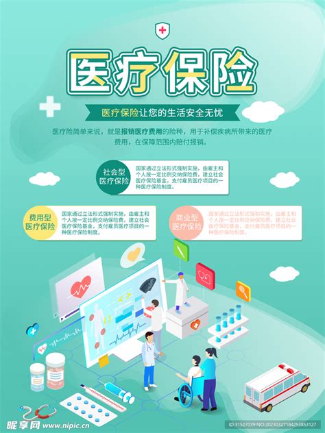 医疗保险宣传海报设计图 海报设计 广告设计 设计图库 昵图网