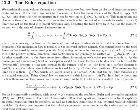 Fluid Dynamics Missing Step In The Derivation Of The Compressible