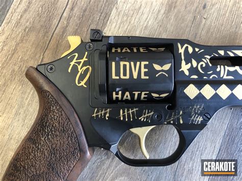 357 Chiappa Harley Quinn Themed Revolver Featuring Graphite Black And
