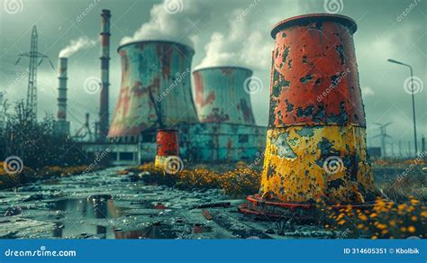 Old Destroyed Power Plant For Generating Electricity And Energy In Poor