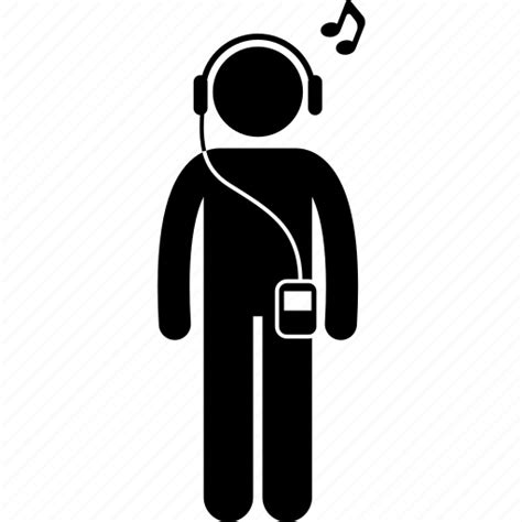 Headset Listen Listening Man Music People Person Icon