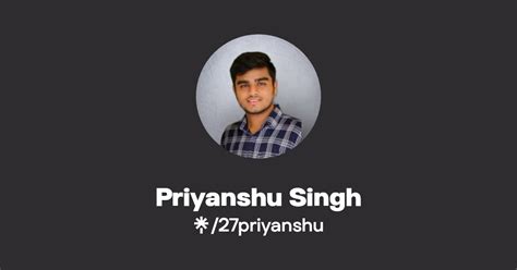 Priyanshu Singh Twitter Instagram Linktree