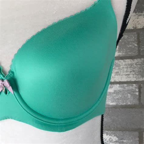 Victorias Secret Green Lined Demi Bra Size 32ddd Gem