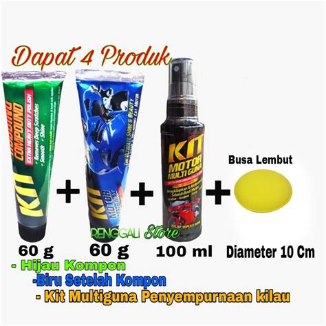 Jual Paket Kinclong Produk Kit Compound Kit Paste Metalic Kit Multiguna Busa Aplikator