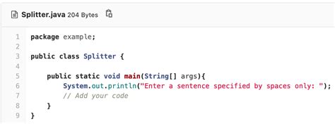 Solved Splitterjava 204 Bytes Package Example 1 2 3 Public
