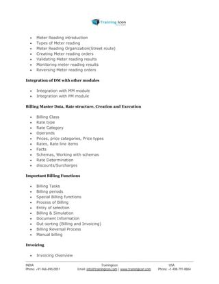 SAP UTILITIES ONLINE TRAINING PDF