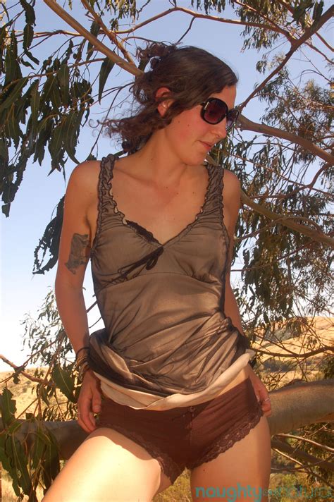 Amateur Beauty Artemis Strips Underneath The Tree And Unveils Her Hairy Body