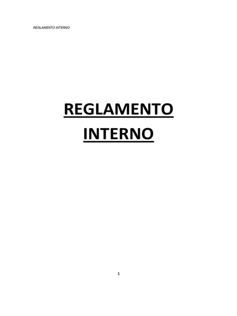 Solo Reglamento Interno Pdf Condominio