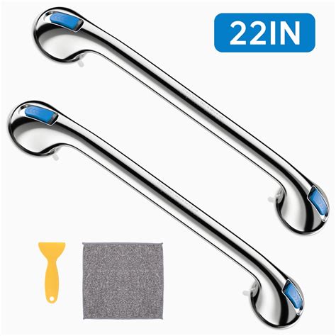 2 Pack 22 Suction Bath Grab Bars Shower Support For Elderly