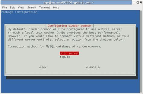 Openstack Docs Configure The Database With Dbconfig Common
