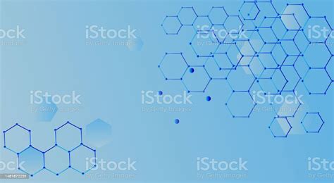 과학적 기술적 분자 의학 배경 유전 공학 및 분자 구조 육각형 Dna 네트워크 과학 화학 및 생명 공학 개념 혁신 기술 의료
