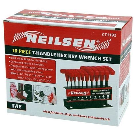 10 Piece T Handle Hex Key Set Imperial
