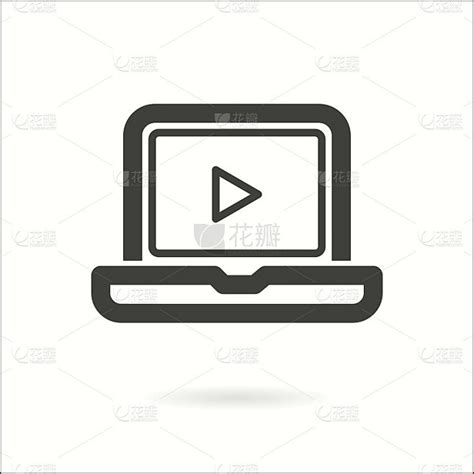 笔记本电脑矢量图标。