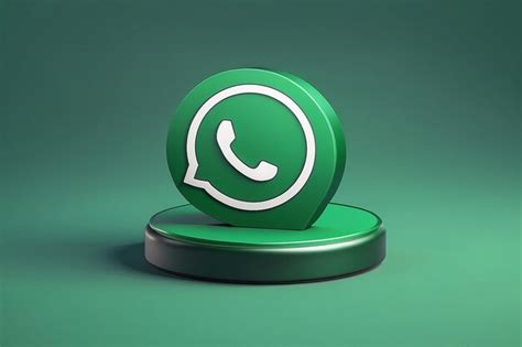 Whatsapp Application 3d Icon On Green Background Vector Editorial