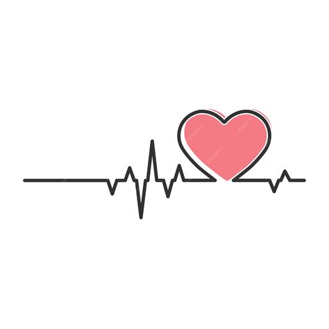 Pouls Cardiaque Et Cardiogramme Illustration Vectorielle De Contour