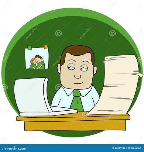 Cartoon Office Man Stock Vector Illustration Of Dreaming 33301988