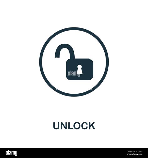 Unlock Icon Simple Element From Internet Security Collection Creative Unlock Icon For Web