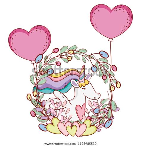 Cute Unicorn Cartoons Stock Vector Royalty Free 1195985530 Shutterstock