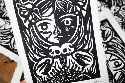 A Visual Representation Of The Mirror Symbology R Linocuts