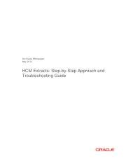 Hcm Extracts Approach And Troubleshooting Guide Pdf An Oracle