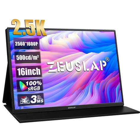 ZEUSLAP P16K 16 Inch Portable Monitor 2 5K 144Hz 100 SRGB IPS Screen Computer Gaming Monitor