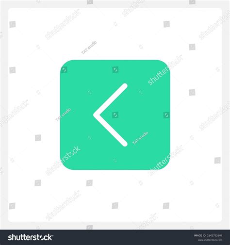 Active Left Arrow Button Ui Element Stock Vector Royalty Free
