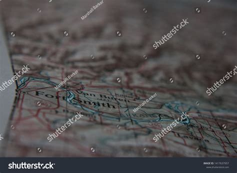 Depth Field On Map Creating Illusion Stock Photo 1417637957 Shutterstock