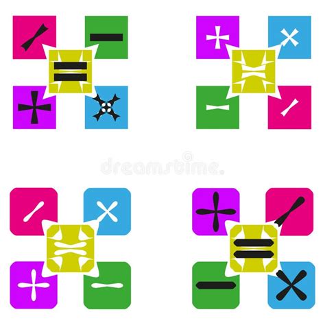 Mathematical Symbols Icon Calculation Signs Set Algebra Equations