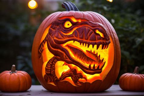 T Rex Pumpkin Carving Patterns