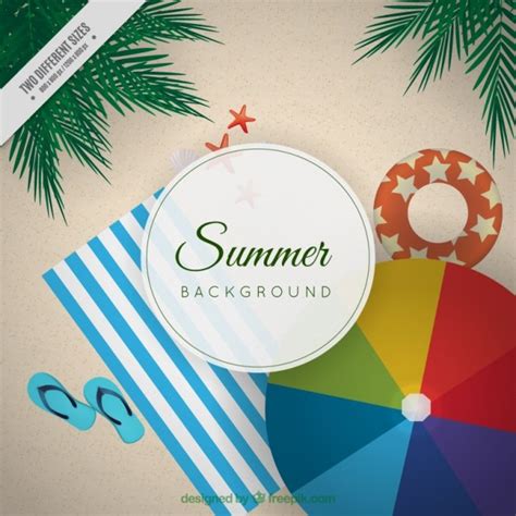 Fondo De Verano En La Playa Vector Gratis