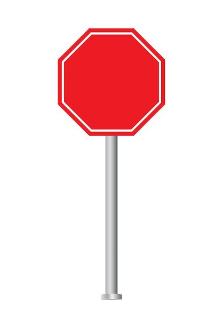 Blank Stop Sign Clipart