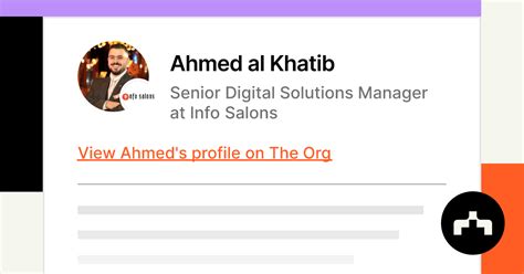 Ahmed Al Khatib Senior Digital Solutions Manager At Info Salons The Org