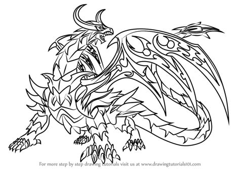 How To Draw Dharak From Bakugan Battle Brawlers Bakugan Battle Brawlers Step By Step
