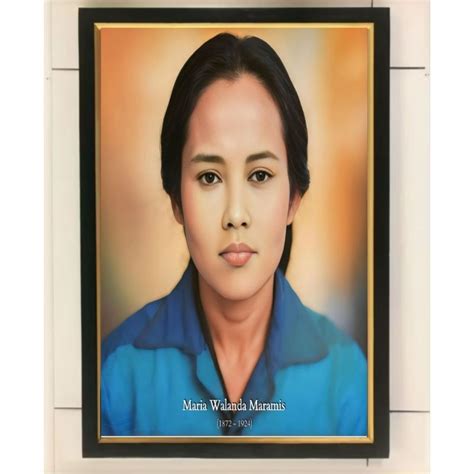 Jual Hiasan Dinding Poster Maria Malanda Maramis Plus Bingkai Ukuran 53 35 Shopee Indonesia