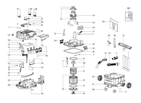 Metabo 02072000 As 36-18 L 20 Pc Cc Special Vacuum Cleaner Spare Parts ...