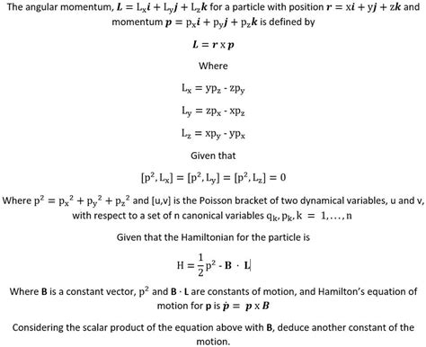 Angular Momentum Equation Vector