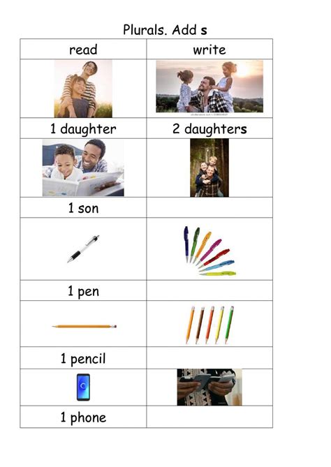 Plurals Add S Free Interactive Worksheets 651613