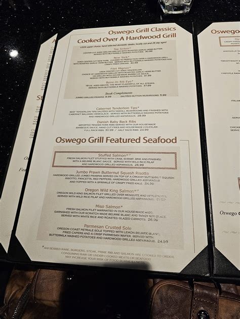 Oswego Grill Beaverton Menu Updated 2026