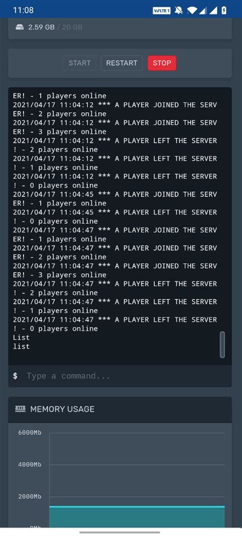 Minecraft Server Stays On Without Users Online And Msh Commands · Issue