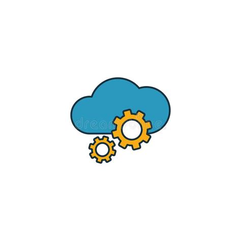 Cloud Management Icon Outline Filled Creative Elemet From Big Data Icons Collection Stock