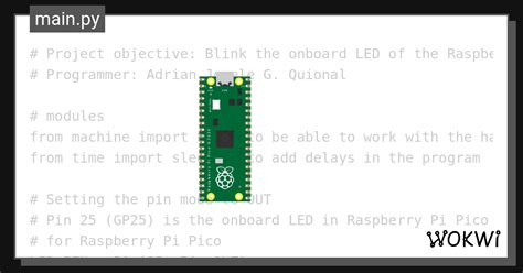 Raspberry Pi Pico Blink Copy Wokwi ESP STM Arduino Simulator